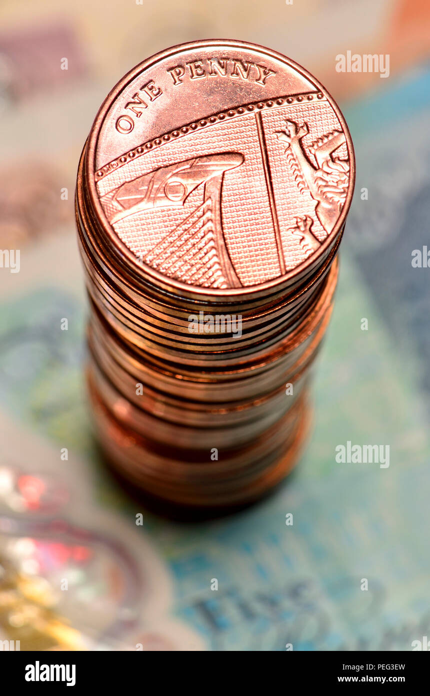 Pile Of Pennies On Doorstep