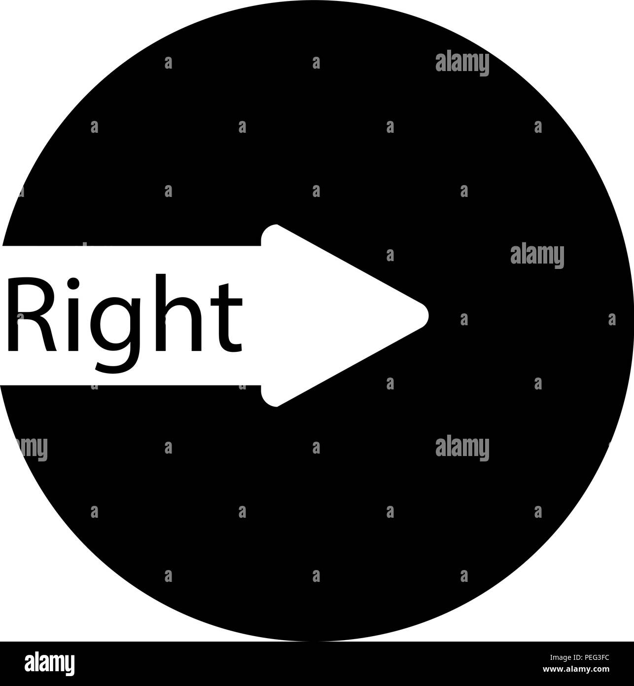 The arrow icon with a pointer to the right. Flat image Stock Vector ...