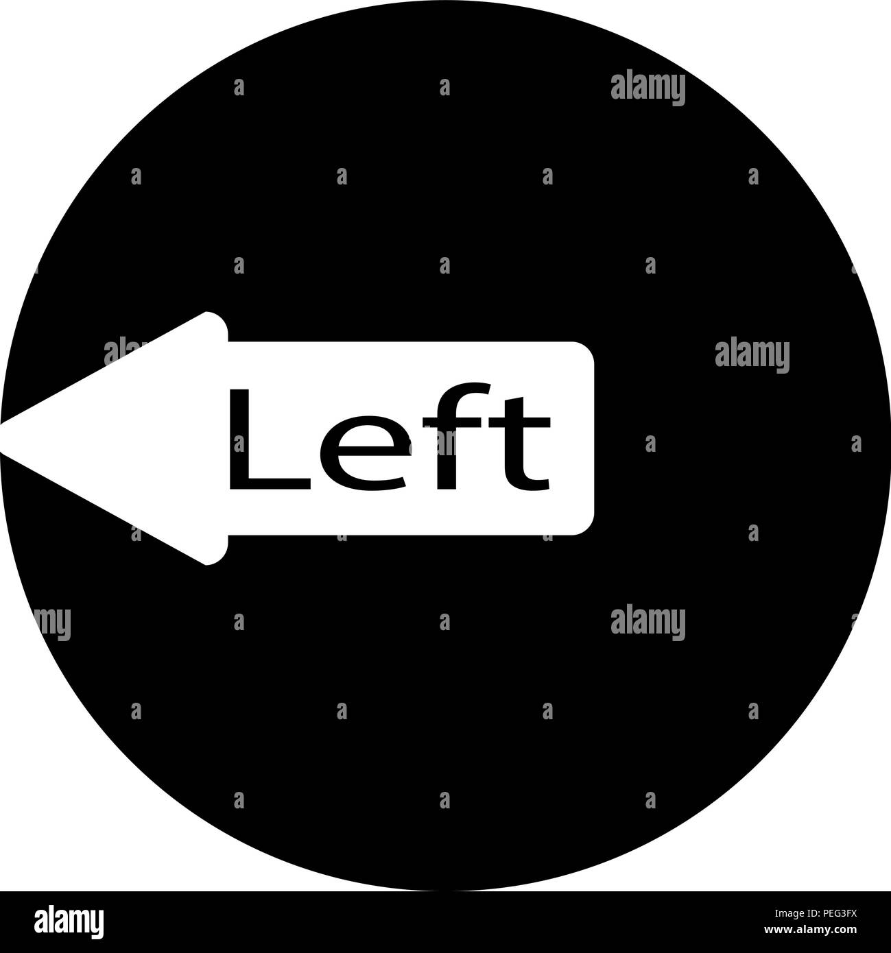 Pointing to the left Stock Vector Images - Alamy