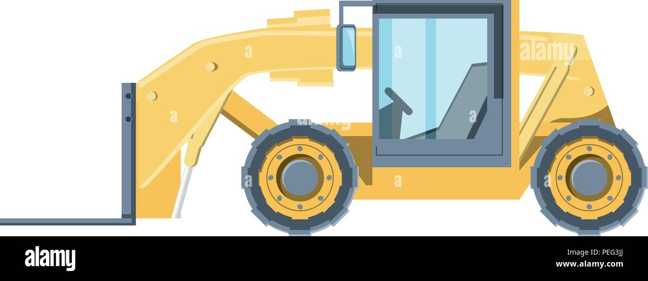 construction truck icon over white background, vector illustration ...