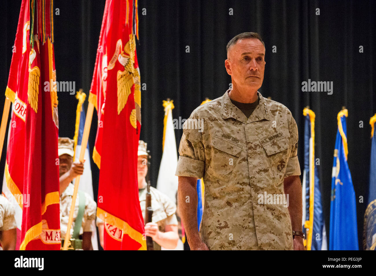 Commandant of the Marine Corps, Gen. Joseph F. Dunford, Jr., stands at ...