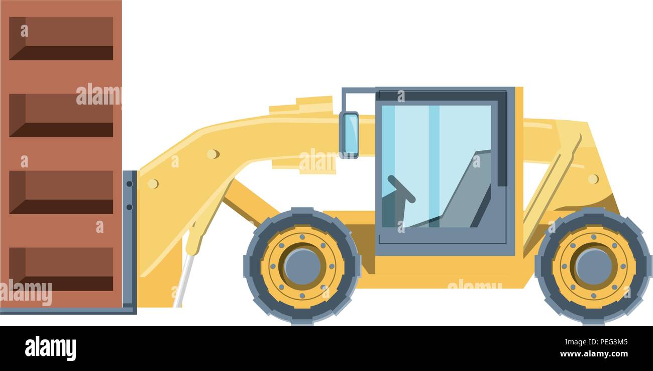 construction truck icon over white background, vector illustration ...