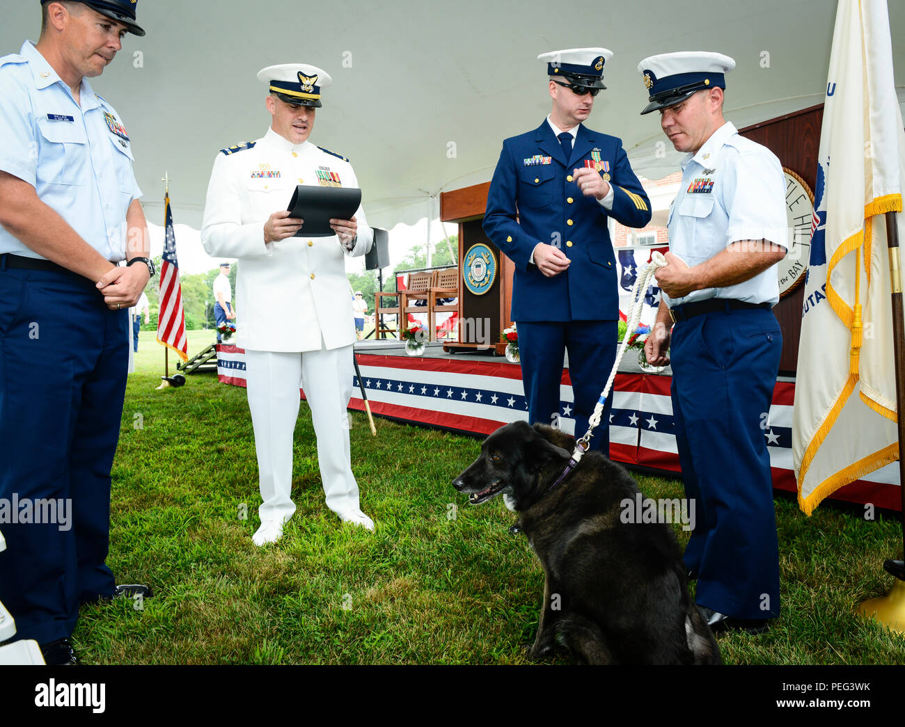 Coast Guard Station Castle Hill advanced their mascot, a dog named Ida ...