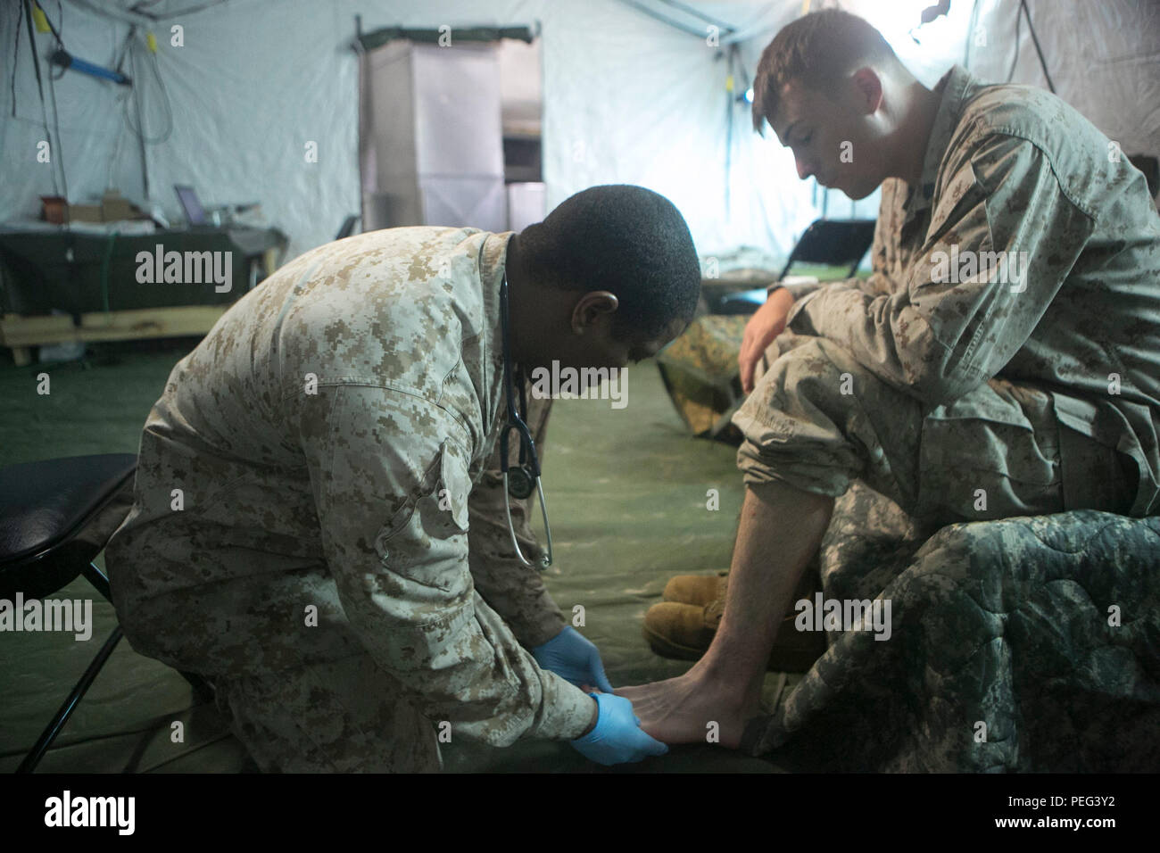 Petty Officer First Class Marvin Cox, a corpsman with 2nd Medical ...
