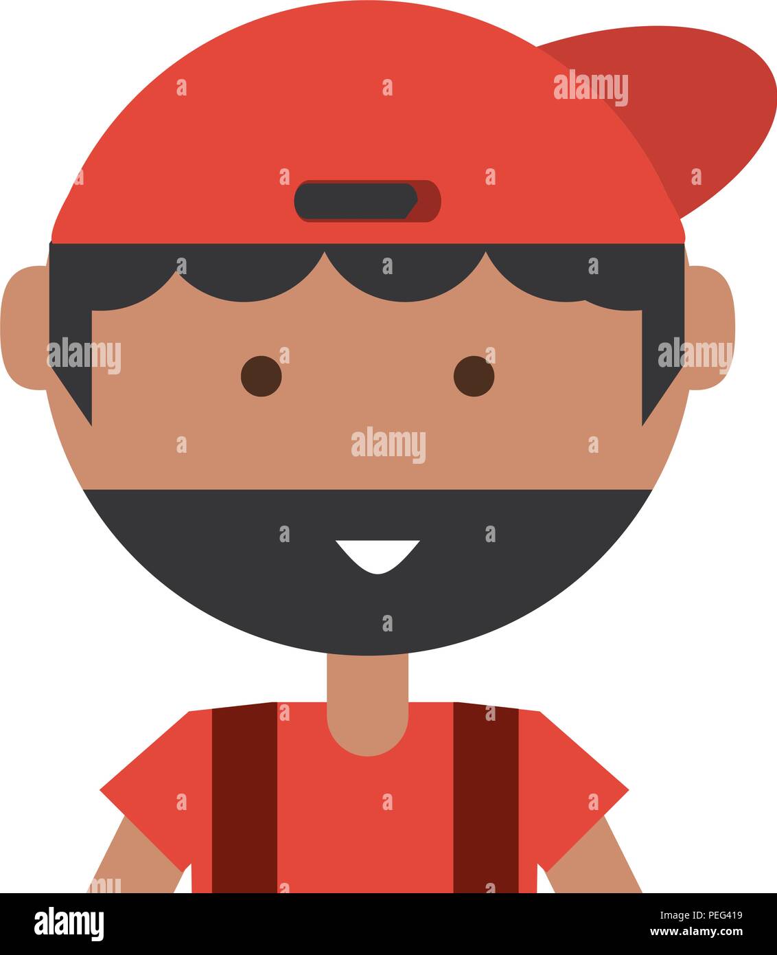 cartoon repair man icon over white background, vector illustration ...