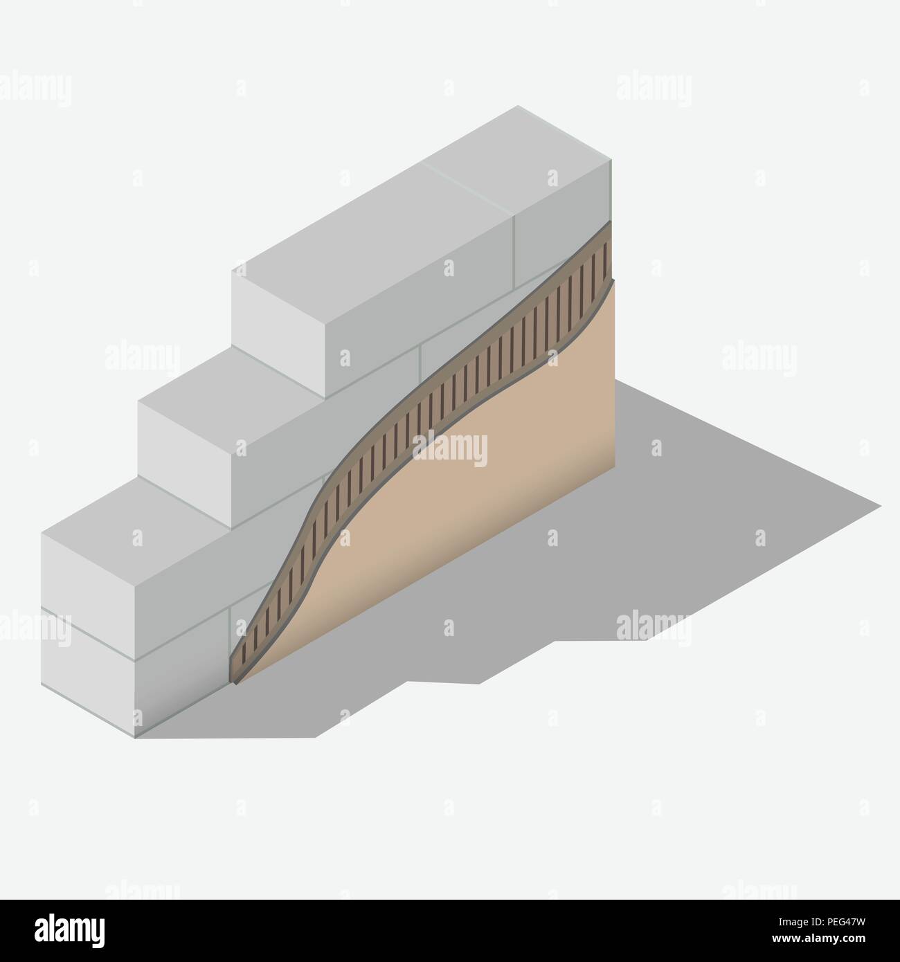 scheme of a aerated concrete wall Stock Vector Image & Art - Alamy