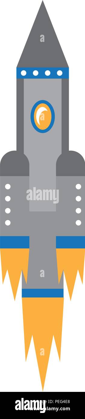 rocket icon over white background, vector illustration Stock Vector ...