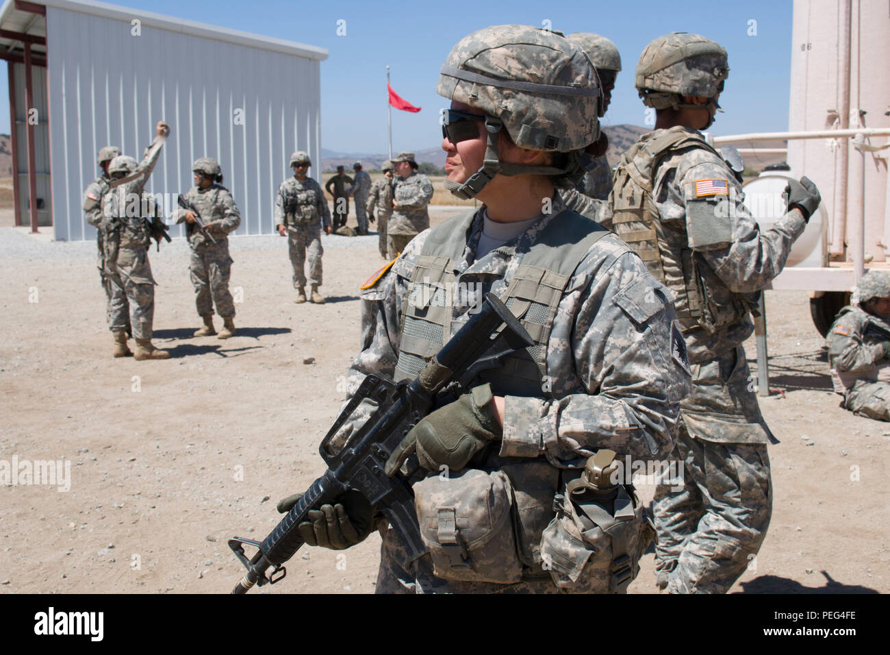 California Army National Guard Soldiers from Headquarter and ...