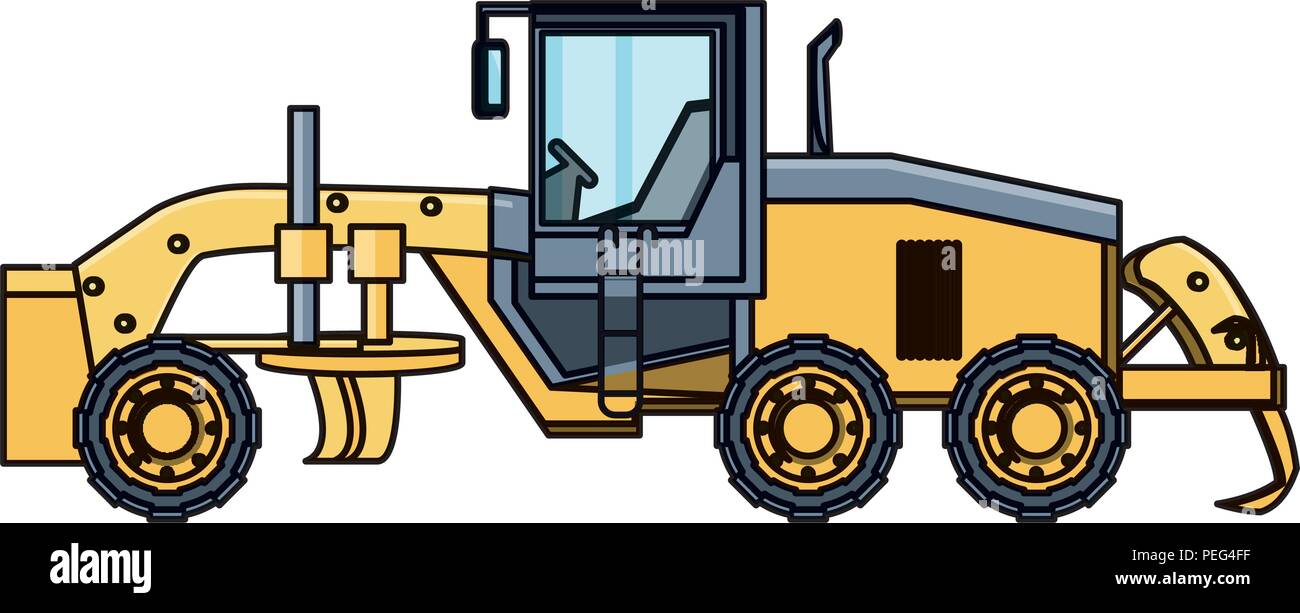 grader truck icon over white background, vector illustration Stock ...