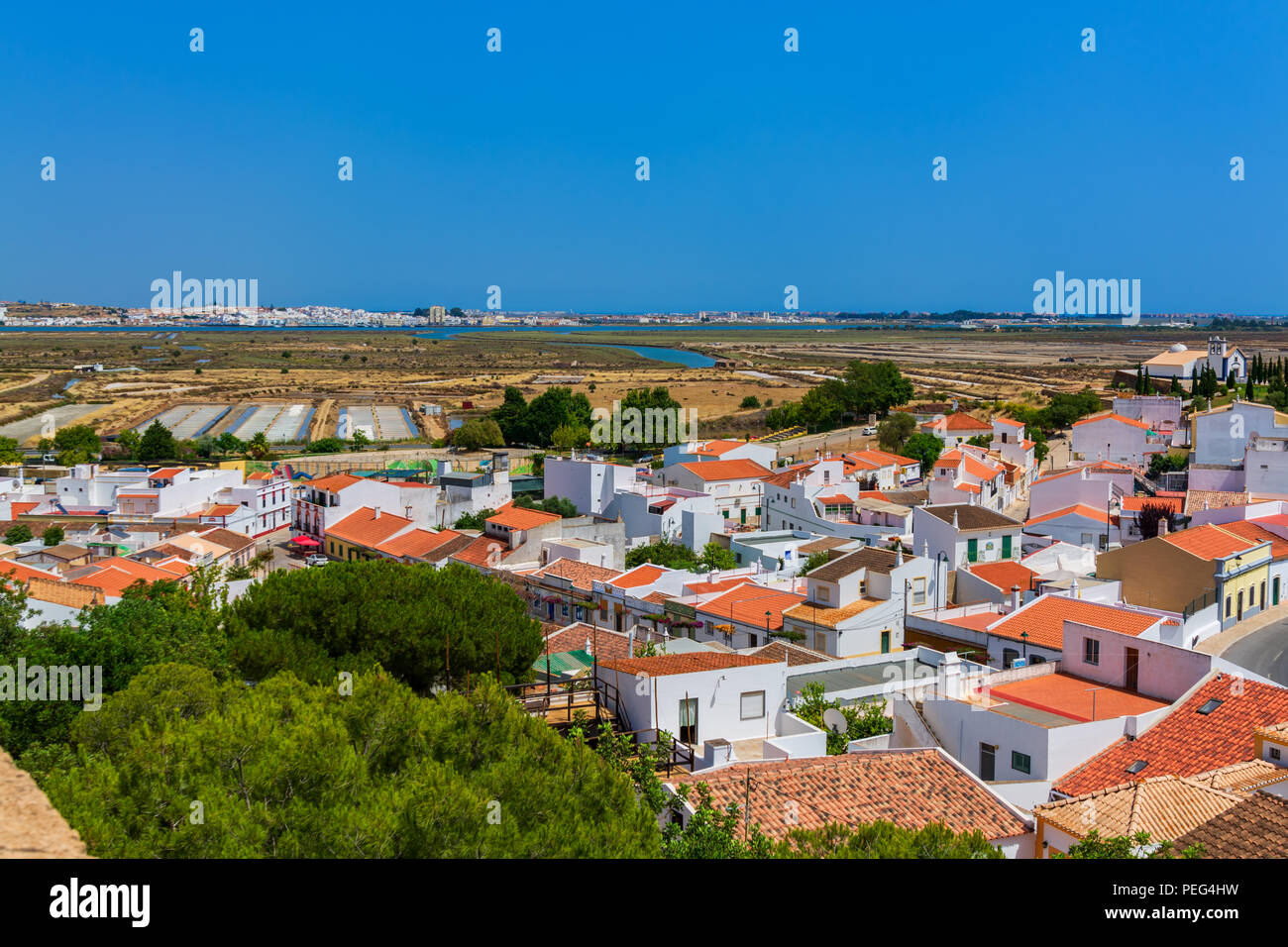 Castro Marim Portugal. 3 August 2018. View of Castro Marim Village in ...