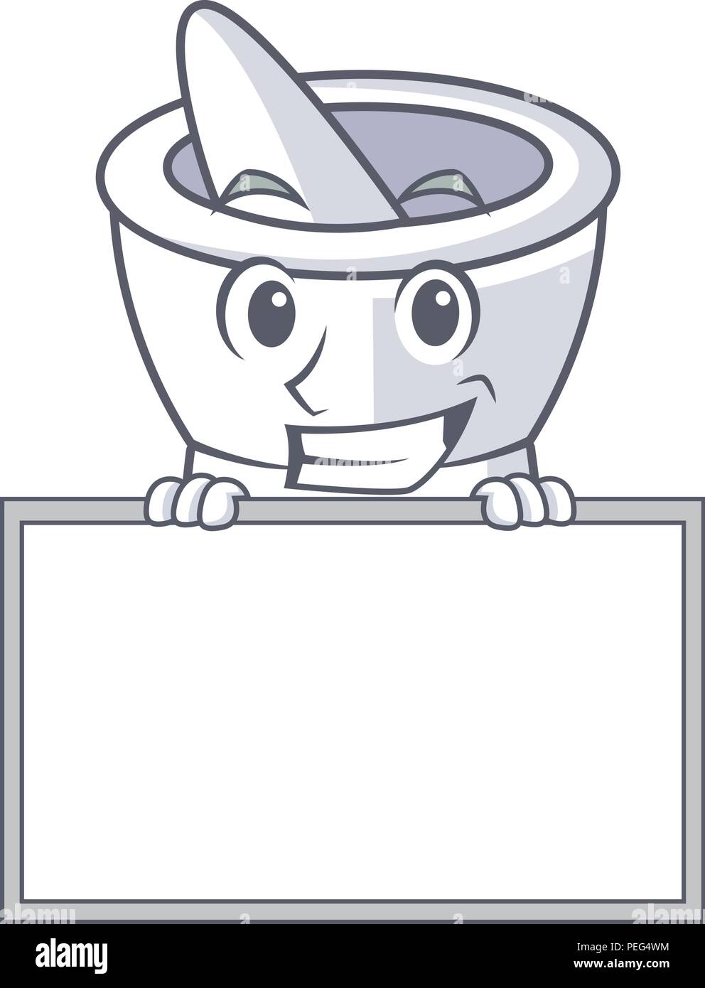 Grinning with board mortar character cartoon style Stock Vector Image ...