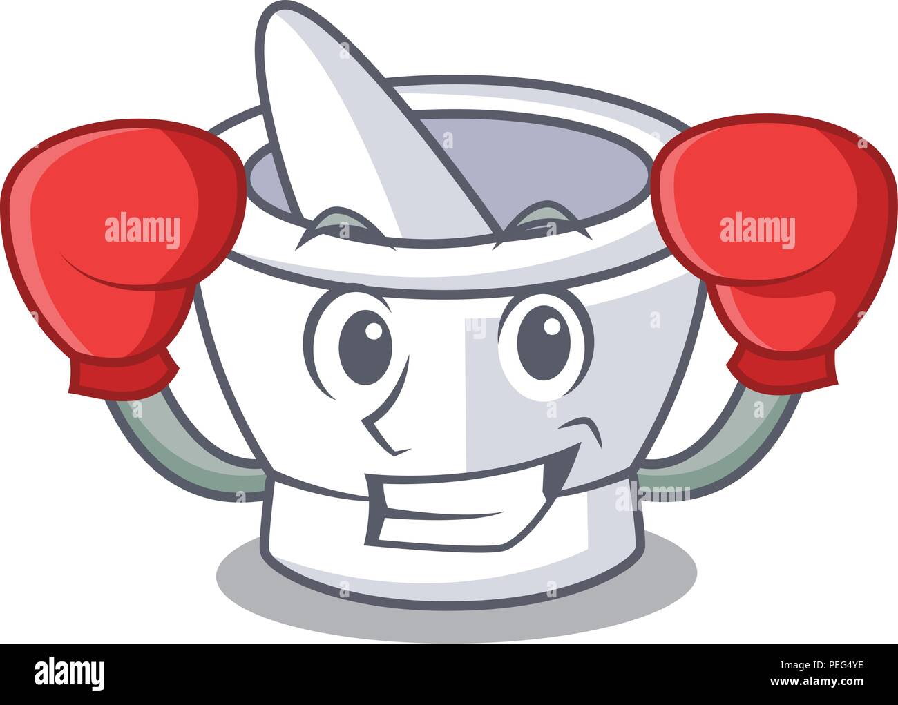 Boxing mortar character cartoon style Stock Vector Image & Art - Alamy