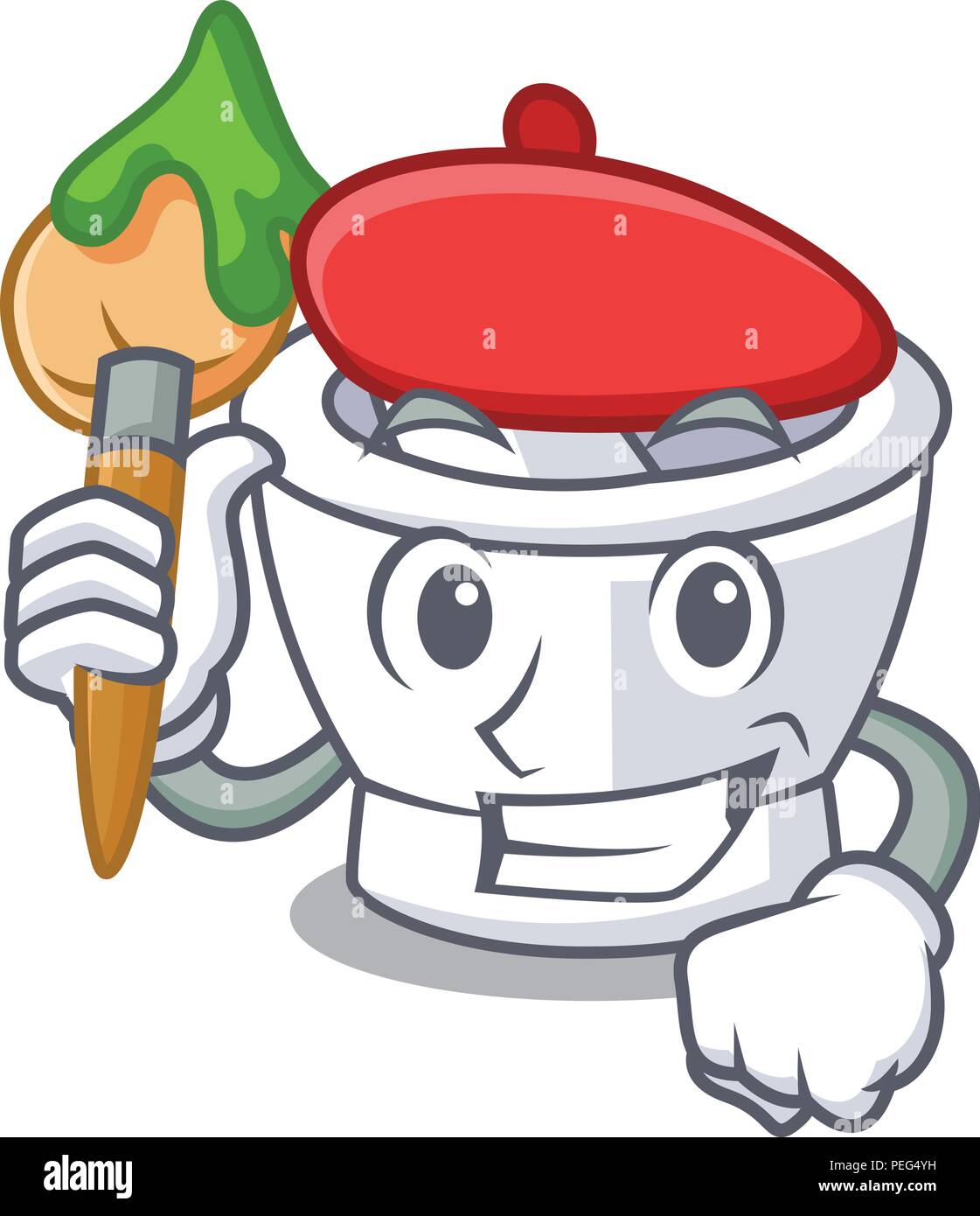 Artist mortar character cartoon style Stock Vector Image & Art - Alamy