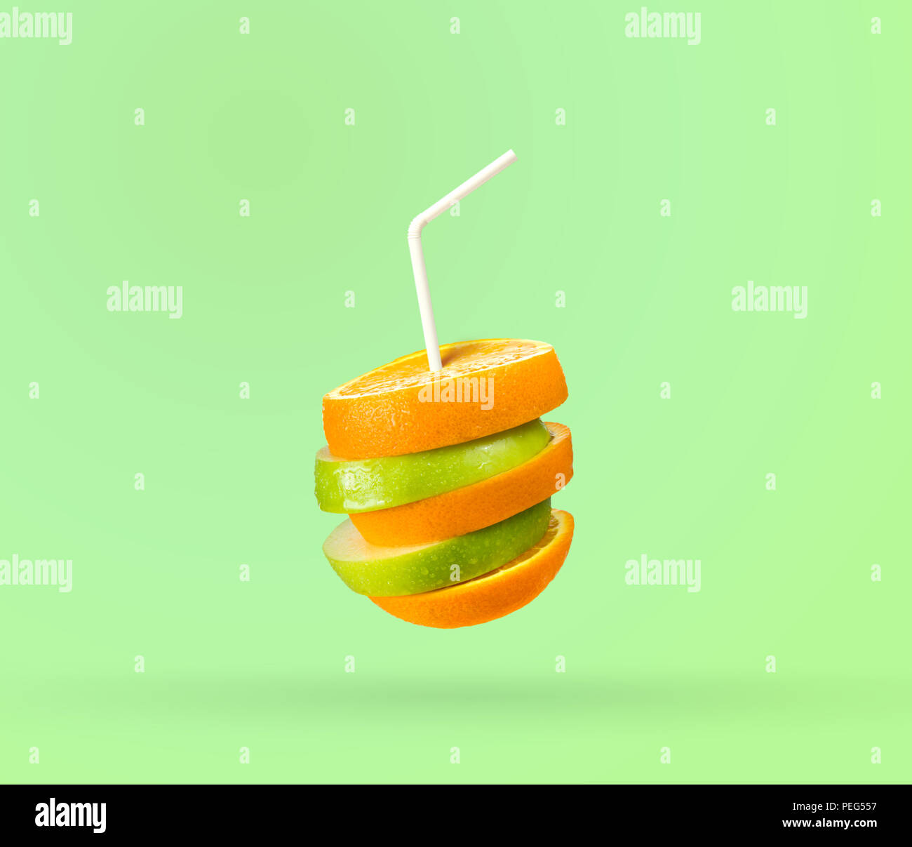 ripple cut fruit juice with straw Stock Photo - Alamy