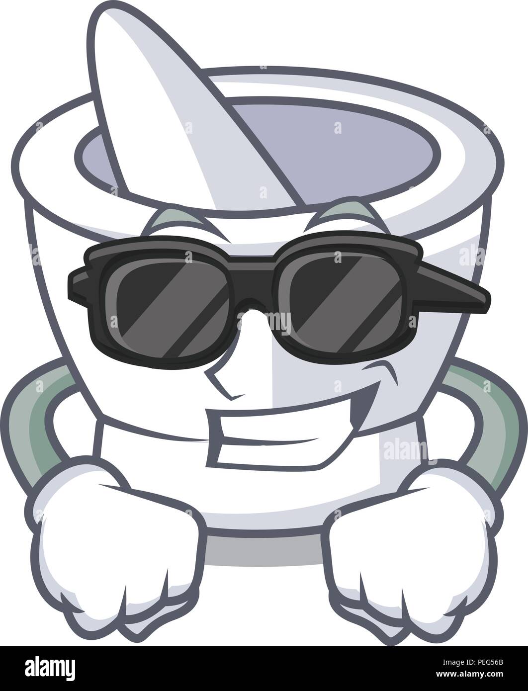 Super cool mortar character cartoon style Stock Vector Image & Art - Alamy