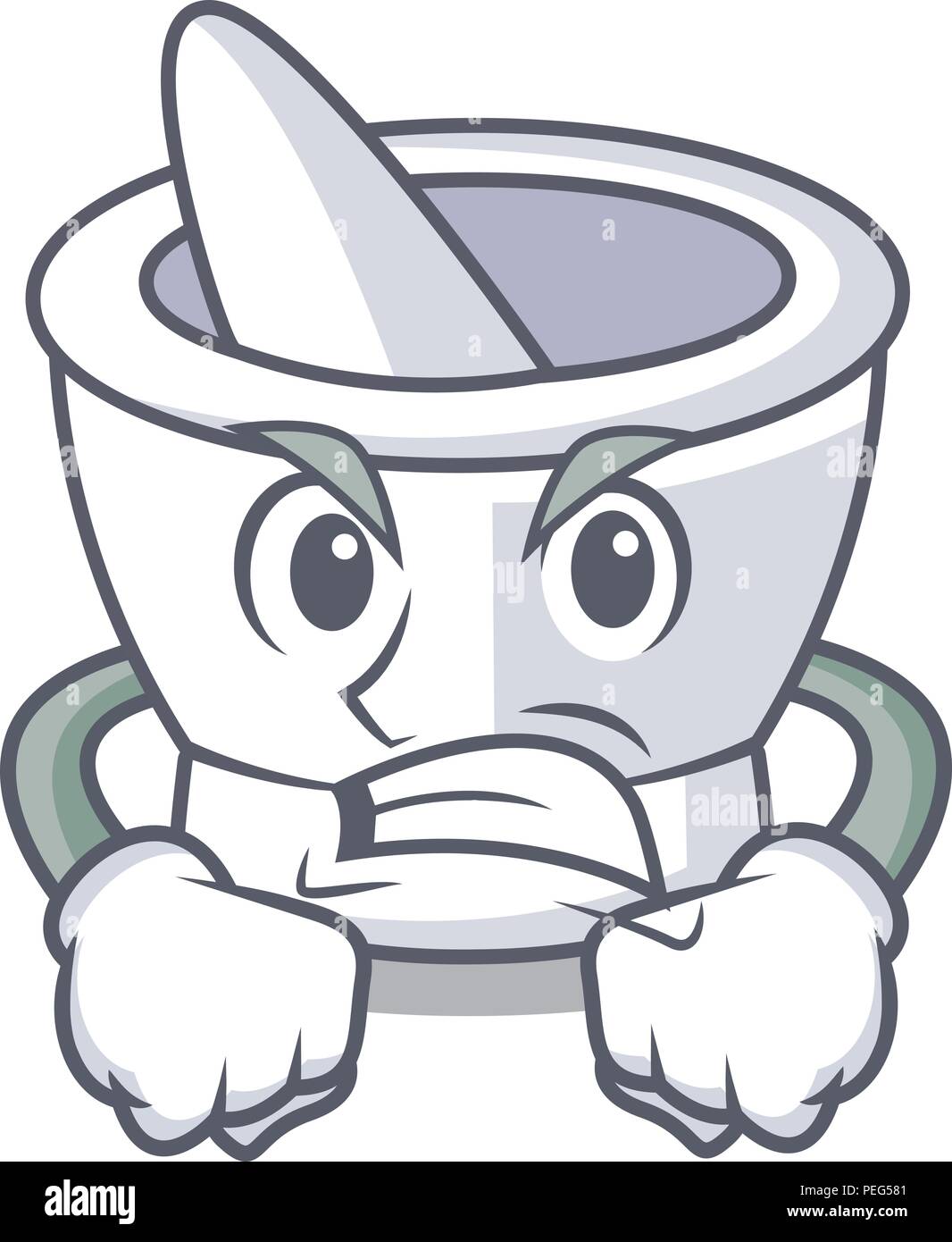 Angry mortar mascot cartoon style Stock Vector Image & Art - Alamy