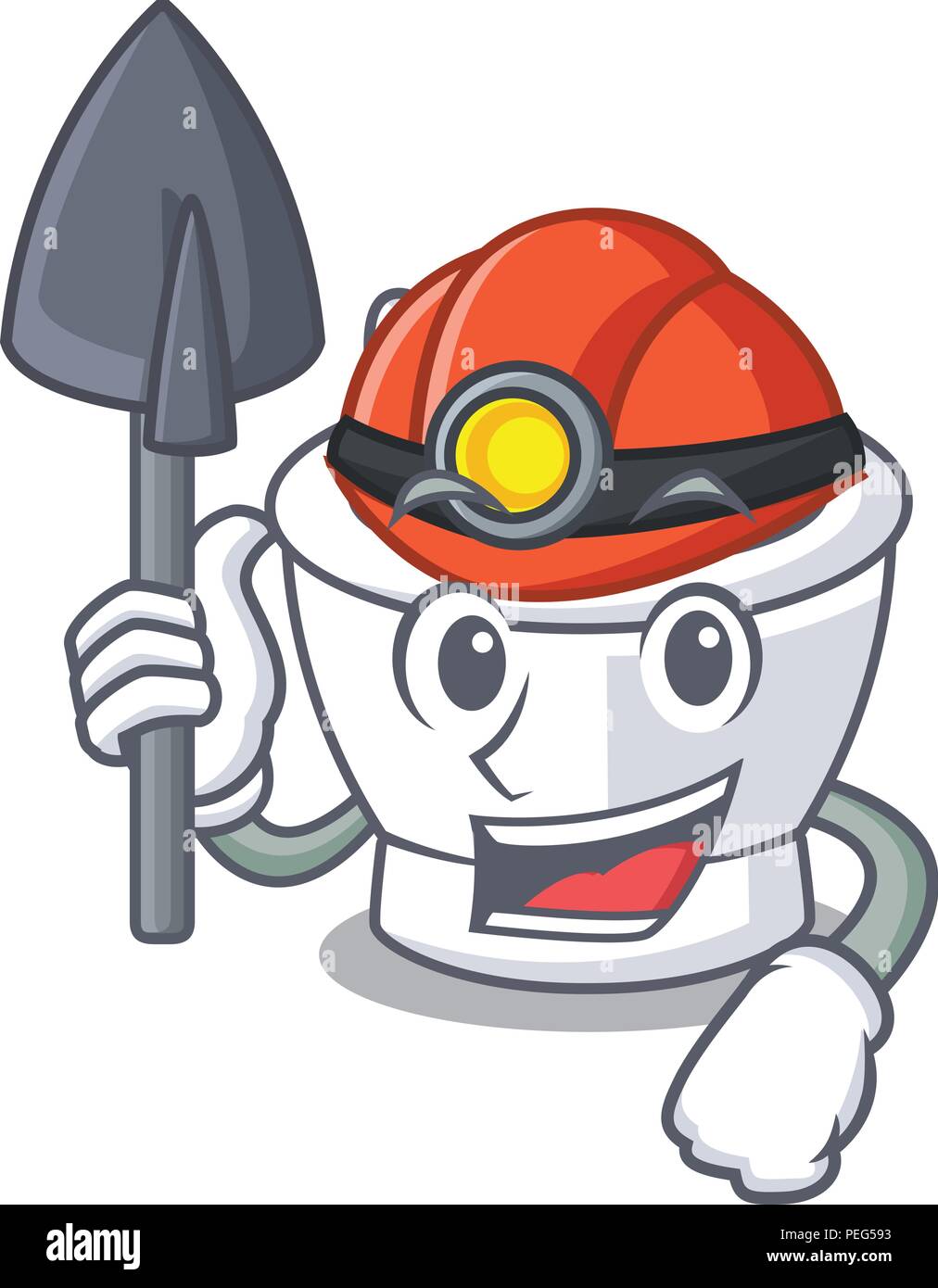 Miner mortar mascot cartoon style Stock Vector Image & Art - Alamy