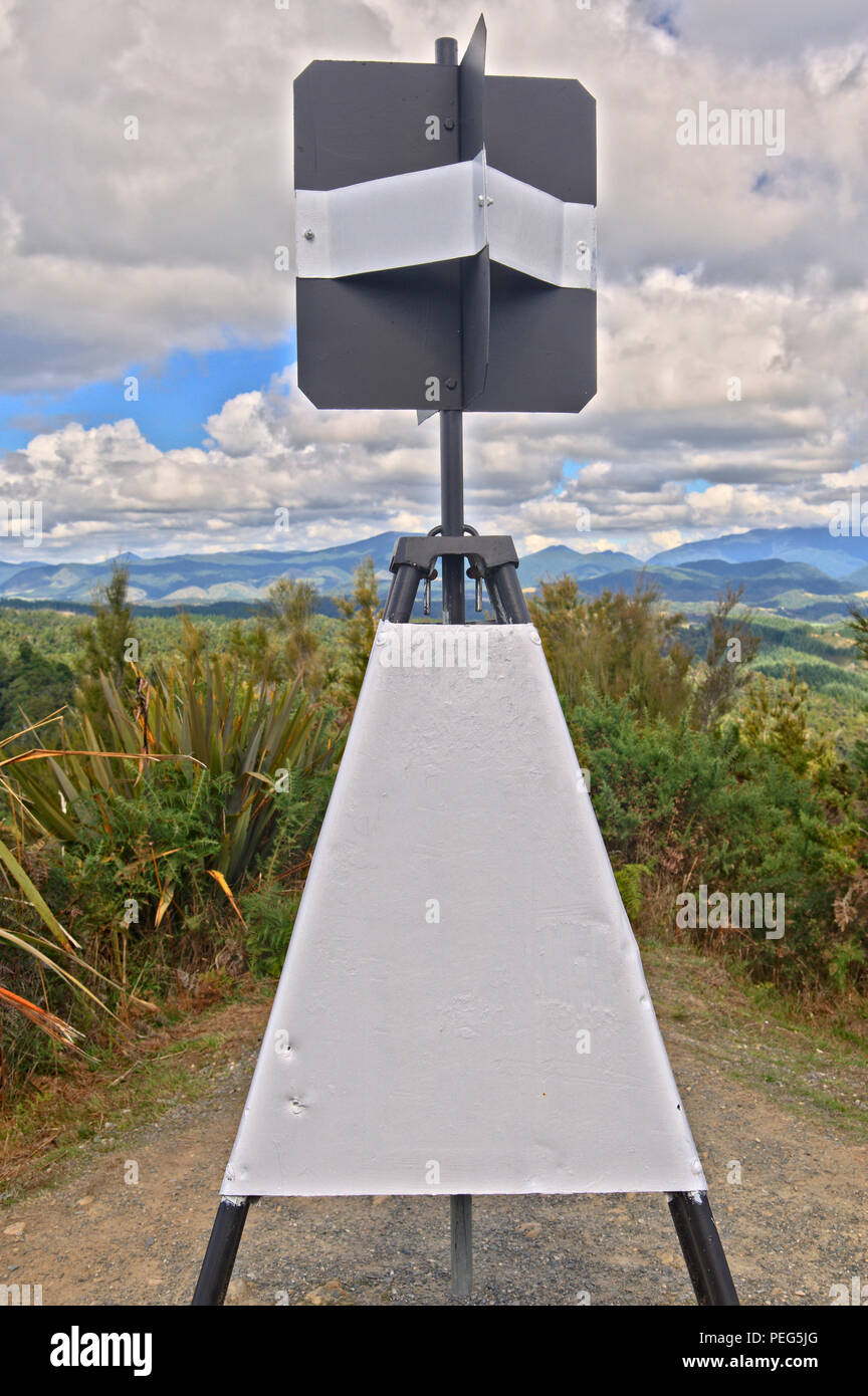 Trig Beacon, Hope Saddle, South Island, New Zealand Stock Photo - Alamy