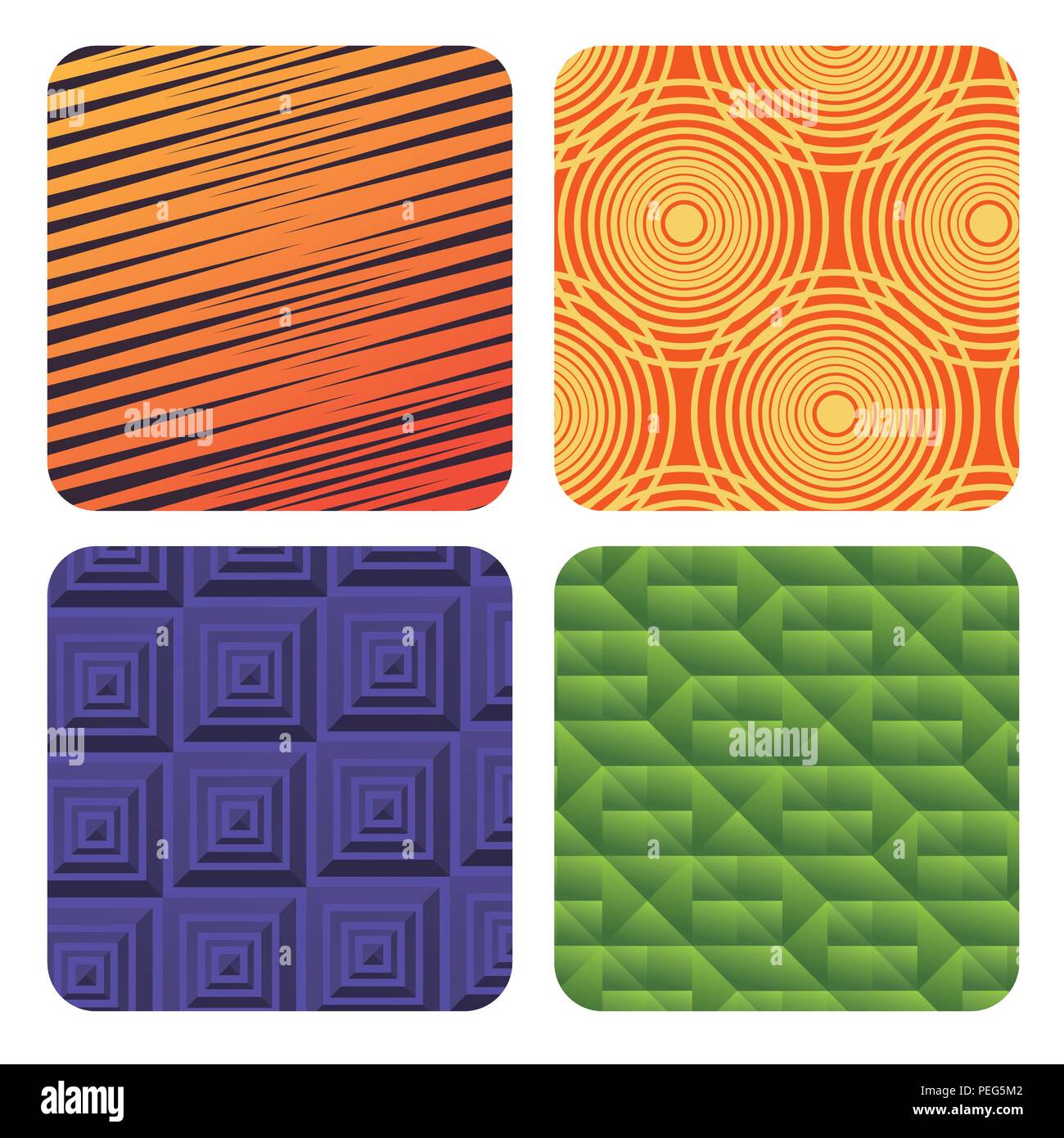 figures geometrics and colors set backgrounds vector illustration ...