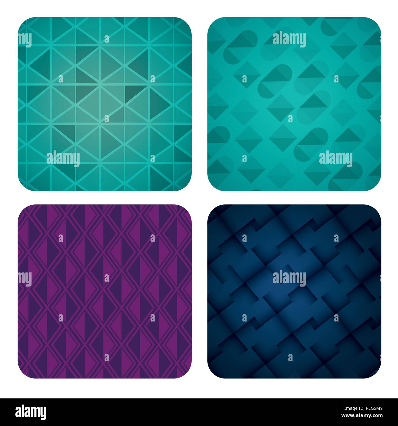 figures geometrics and colors set backgrounds vector illustration ...