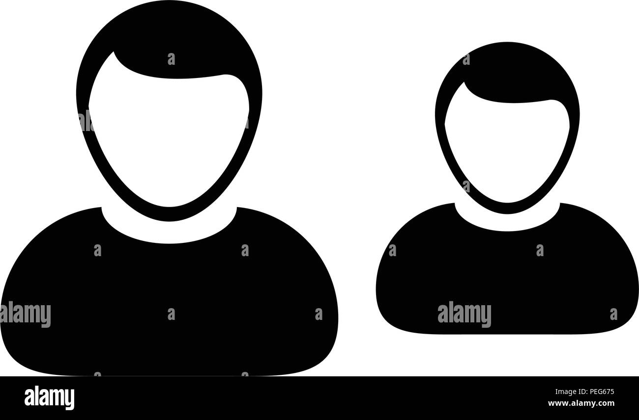 Customer icon vector male group of persons symbol avatar for business ...