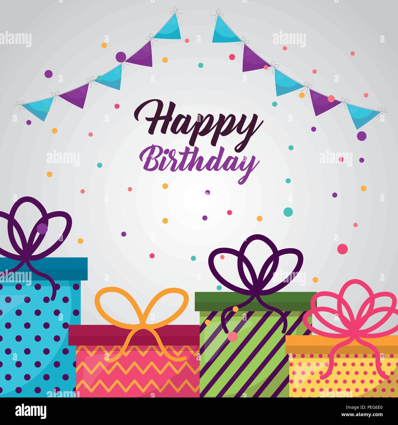 happy birthday card Stock Vector Image & Art - Alamy