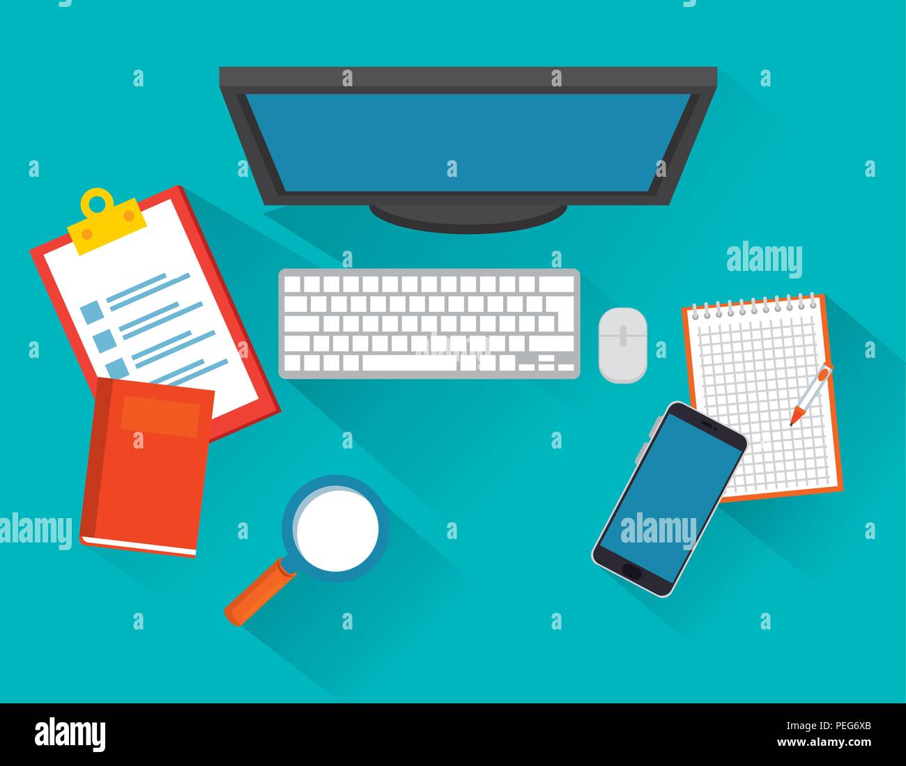 Workstation area Stock Vector Images - Alamy