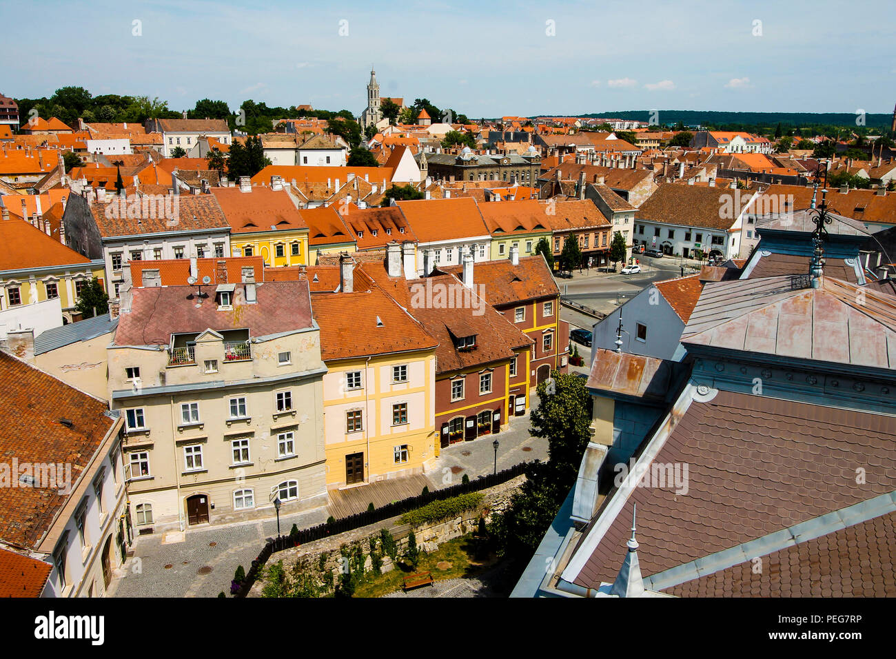 Urban landscape in Hungary - Sopron city. Medieval city Stock Photo - Alamy