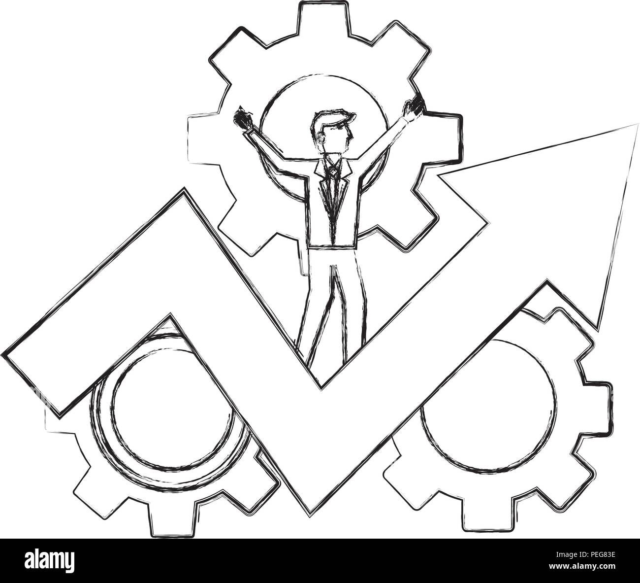 Succeed businessman Black and White Stock Photos & Images - Alamy