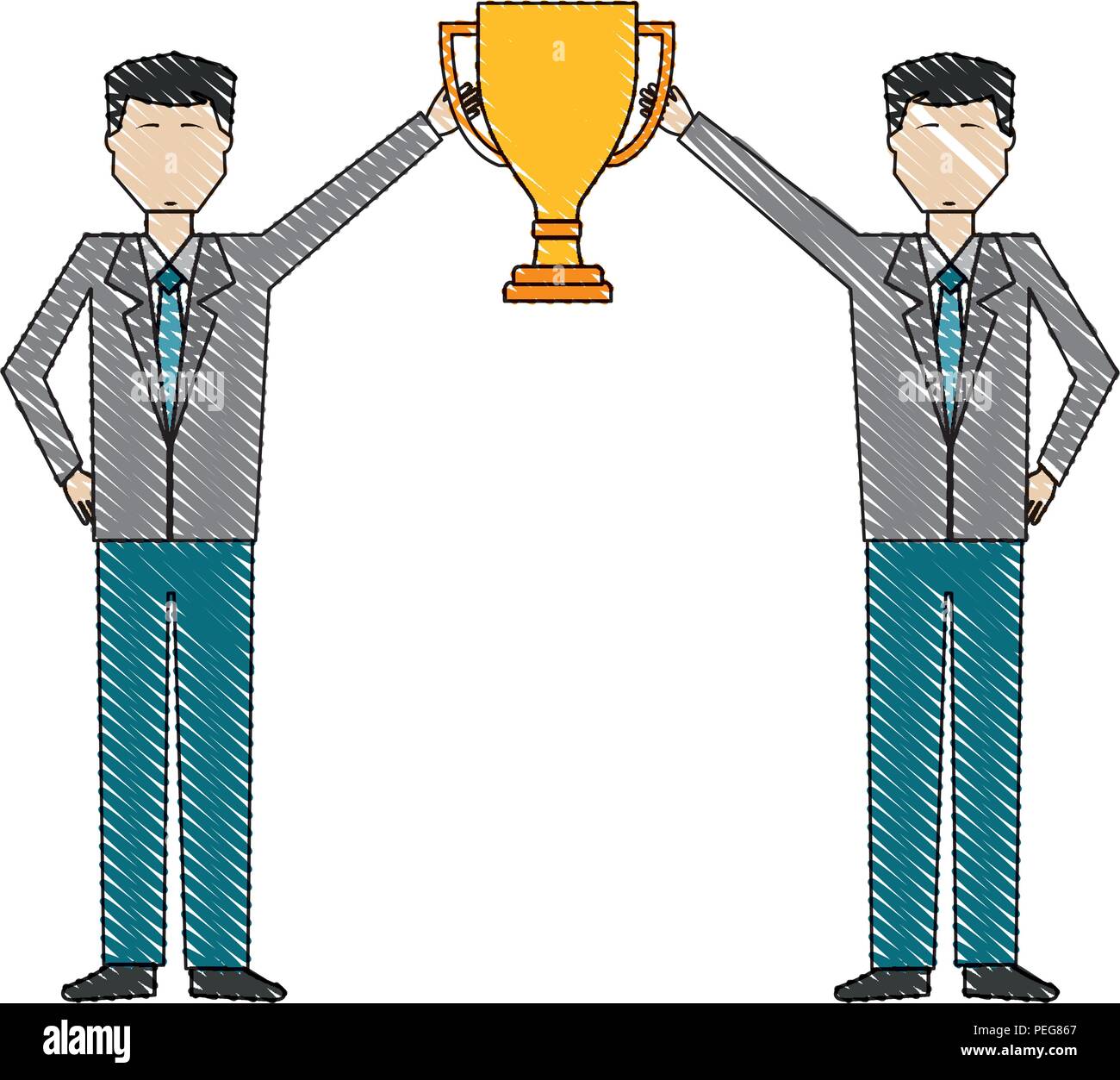 Drawing Winner Cup Trophy Prize High Resolution Stock Photography and ...