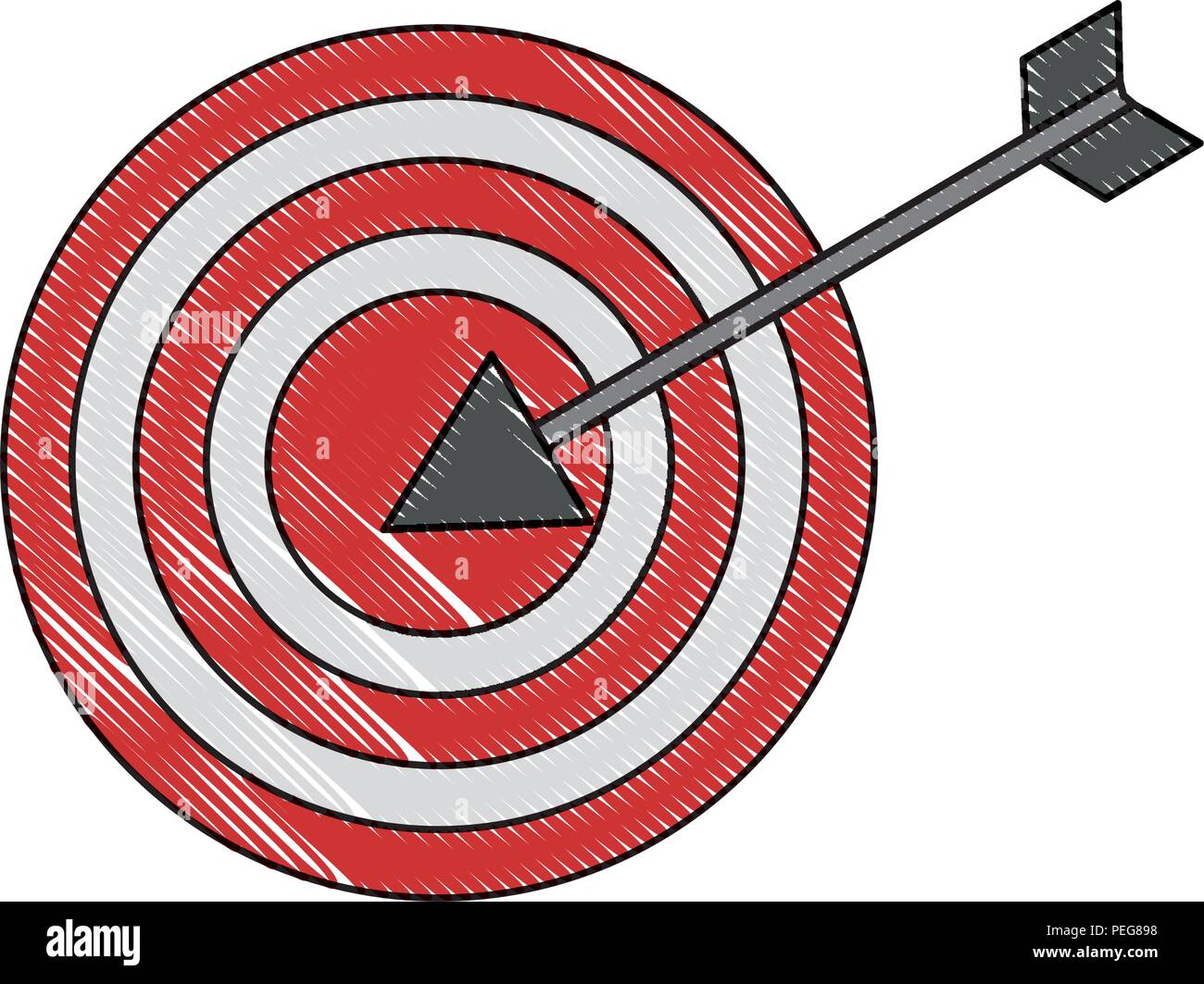 business target arrow start success color drawing Stock Vector Image ...