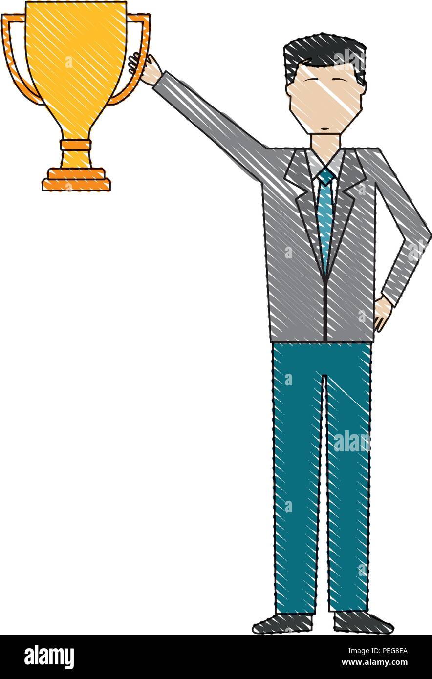 Drawing Winner Cup Trophy Prize High Resolution Stock Photography and ...