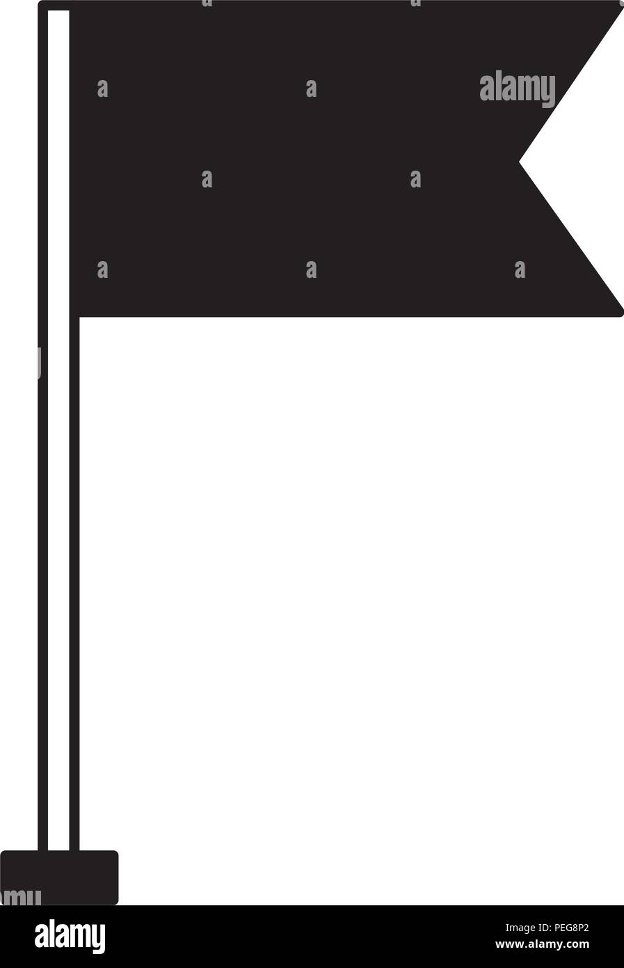 flag marker in stick isolated icon Stock Vector Image & Art - Alamy