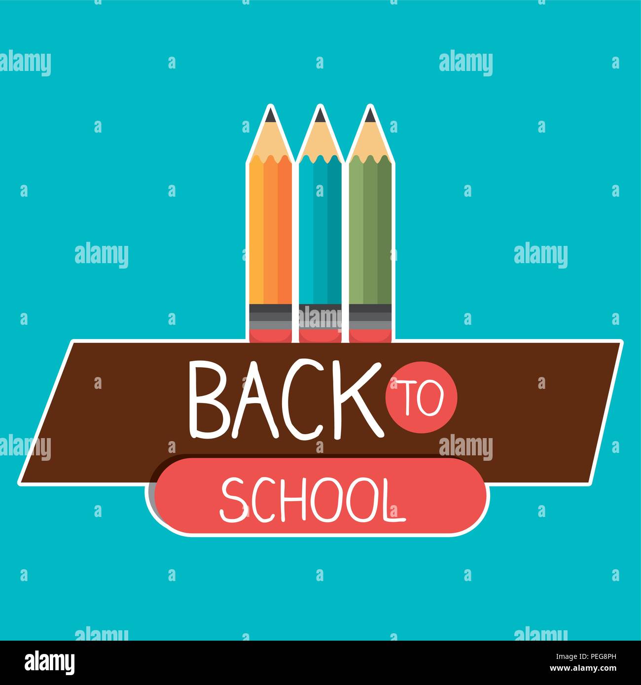 back to school label with colors pencils vector illustration design ...
