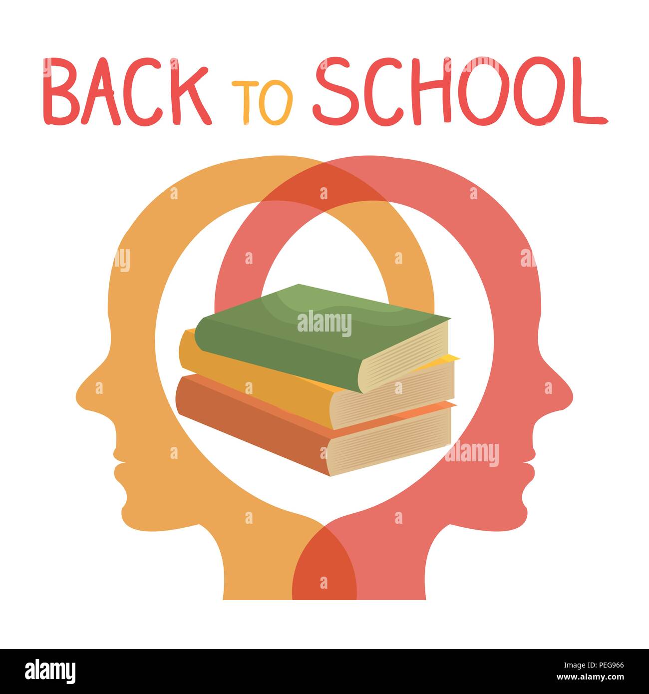 back to school label with books and supplies vector illustration design ...