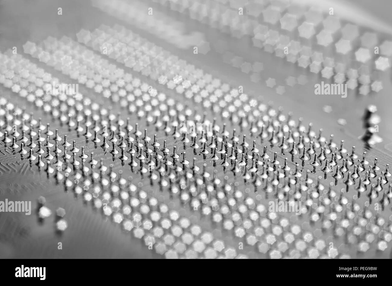 Close-up of computer motherboard with bright and beautiful bokeh Stock ...