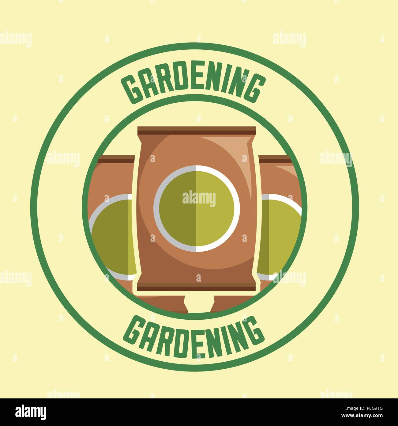potting soil packages tool label gardening image Stock Vector Image ...