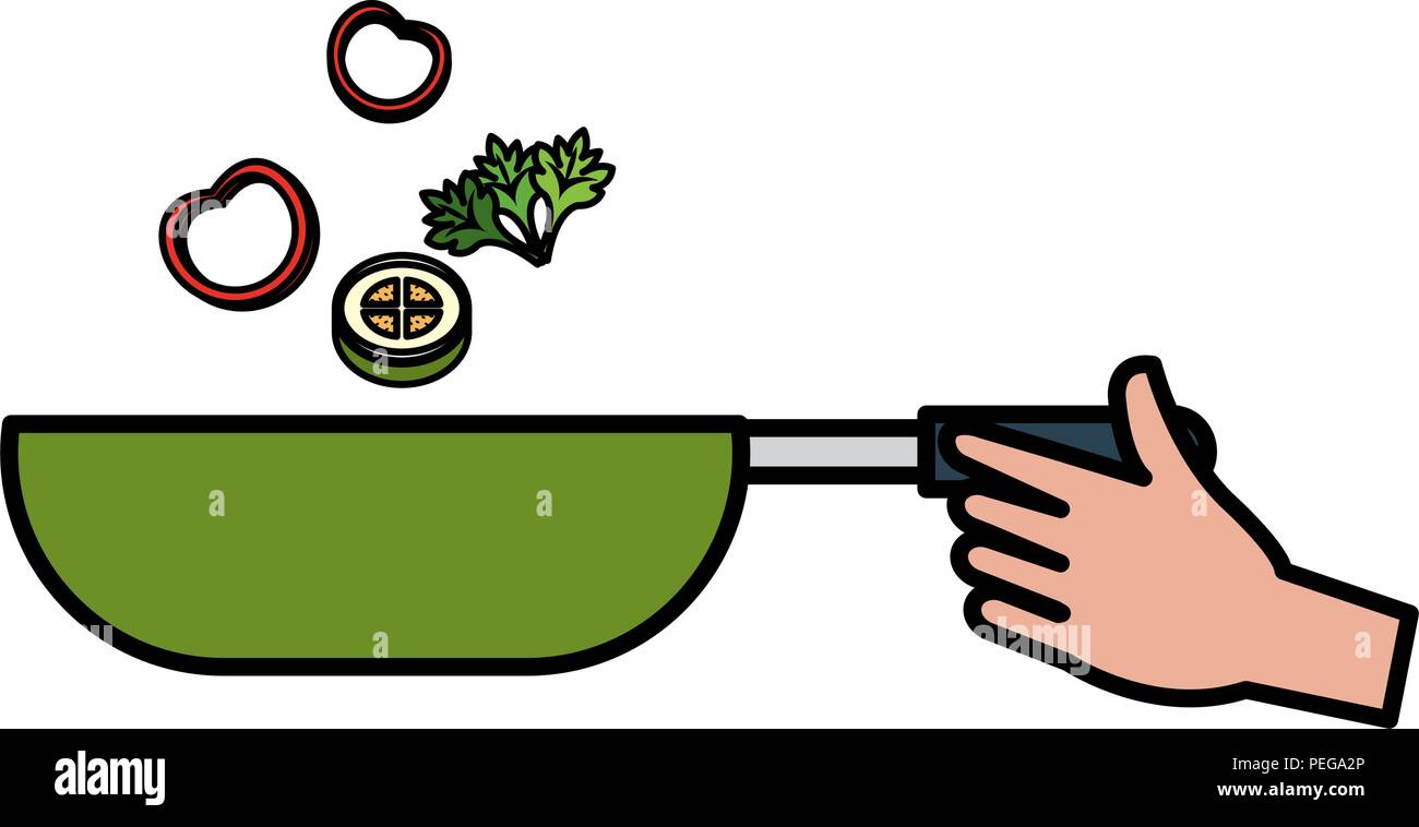 Pan cooked vegetables Stock Vector Images - Alamy