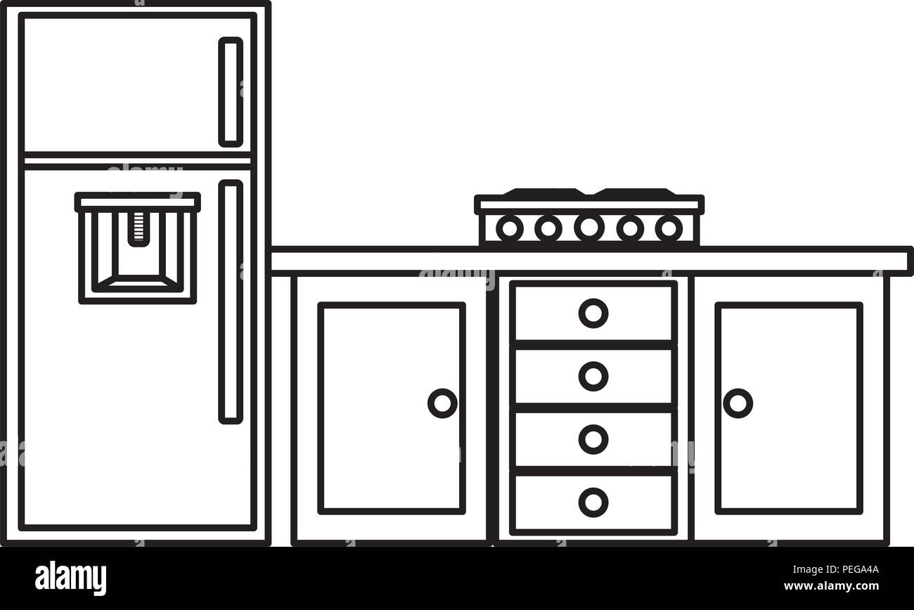 Kitchen fixtures Stock Vector Images - Alamy