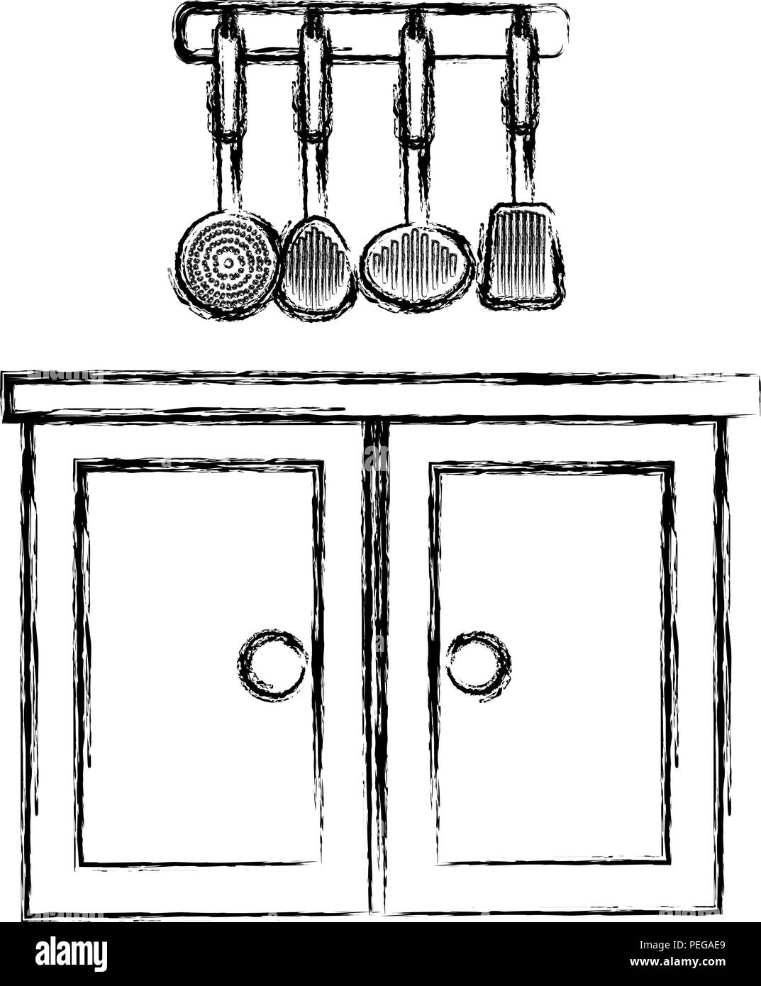 Cutlery drawer Stock Vector Images - Alamy