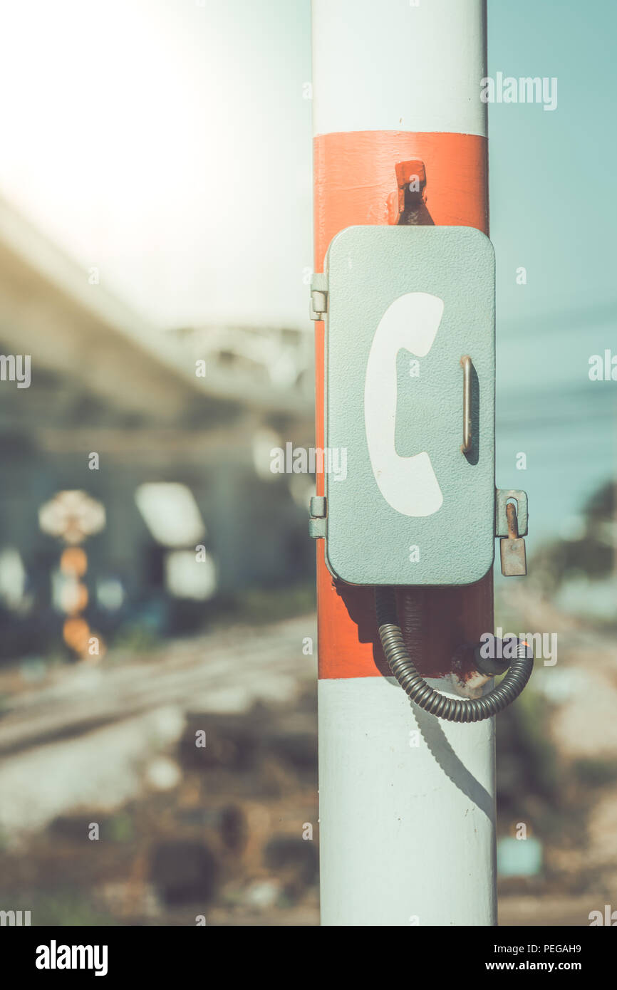 Railway emergency phone hi-res stock photography and images - Alamy