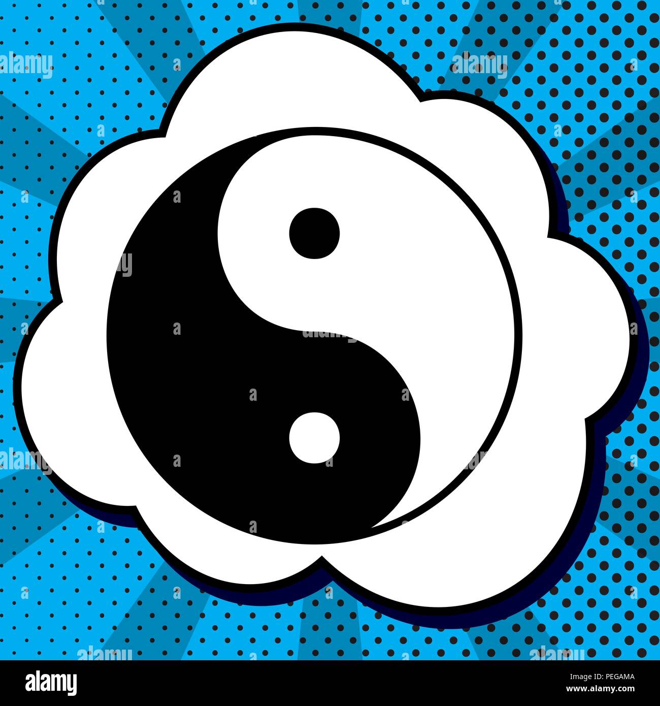 Black And Blue Yin Yang