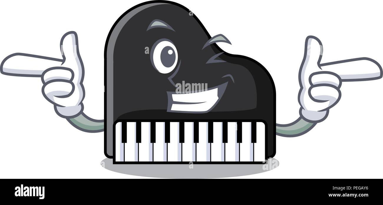 Wink piano character cartoon style Stock Vector Image & Art - Alamy