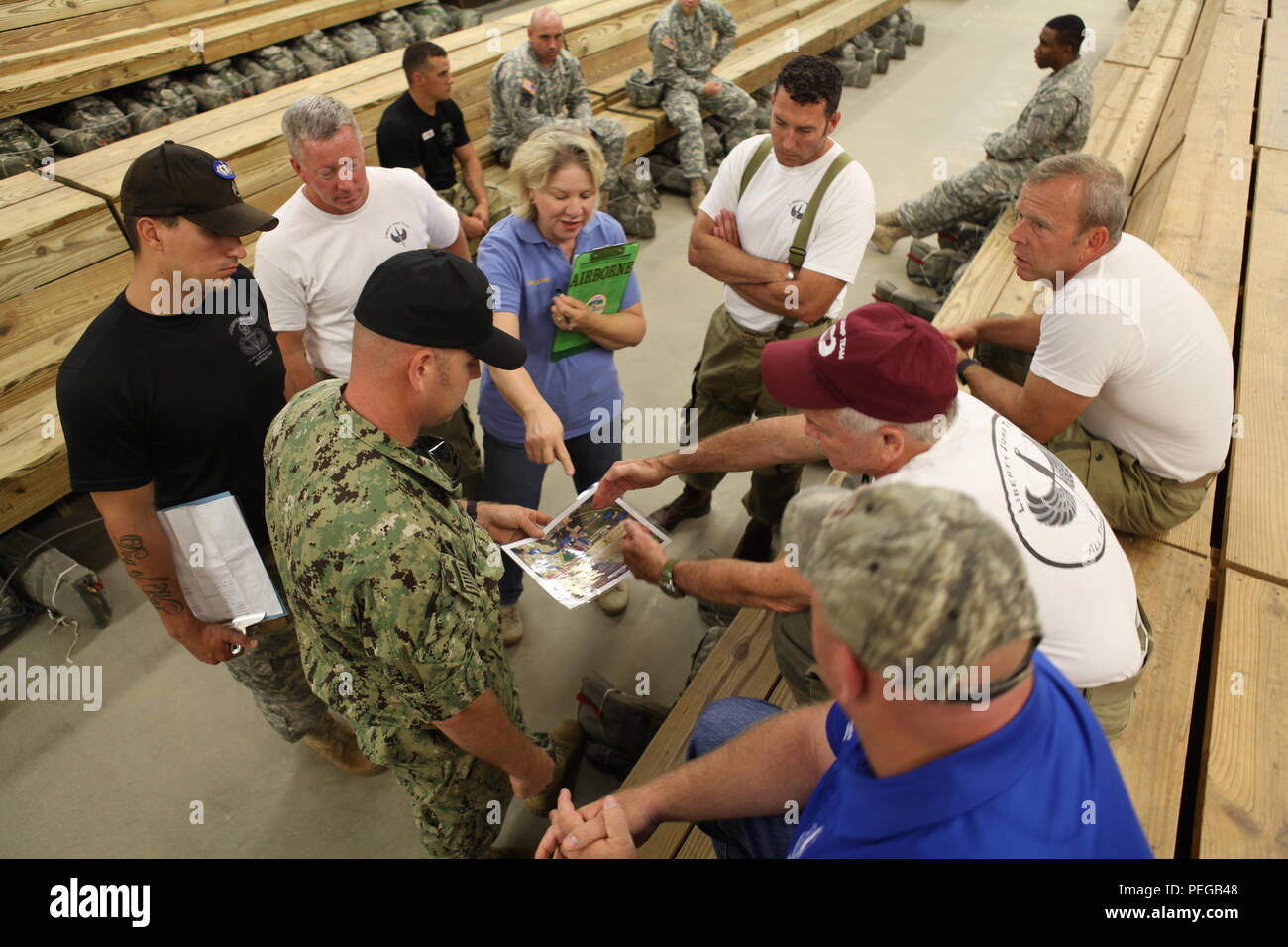 U.S. Navy Chief Petty Officer Jeremiah Cranford, Jumpmaster for the 1 ...