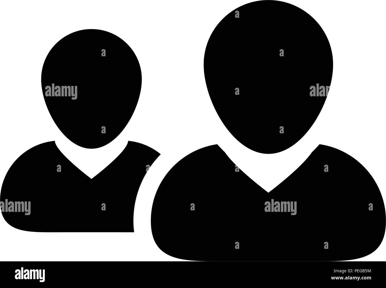 Partnership icon vector male group of persons symbol avatar for ...