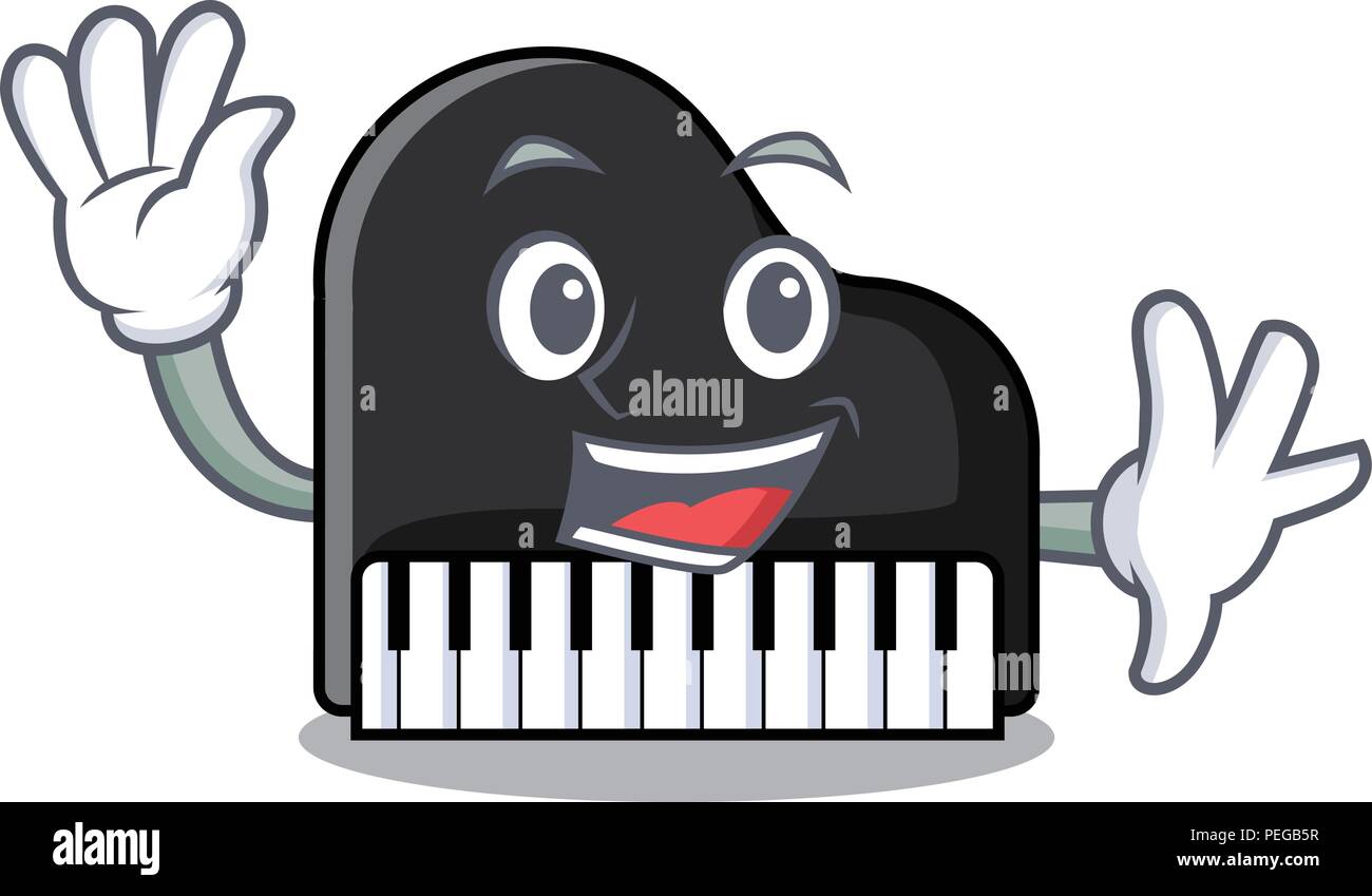 Waving piano character cartoon style Stock Vector Image & Art - Alamy
