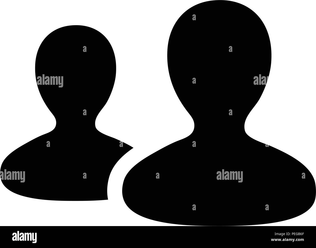 Client icon vector male group of persons symbol avatar for business in ...