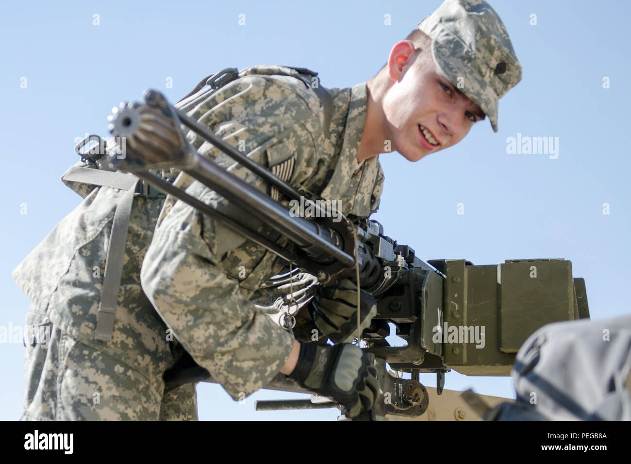 Oregon Army National Guard Spc. Shawn Troyer, from Pendleton, Oregon ...