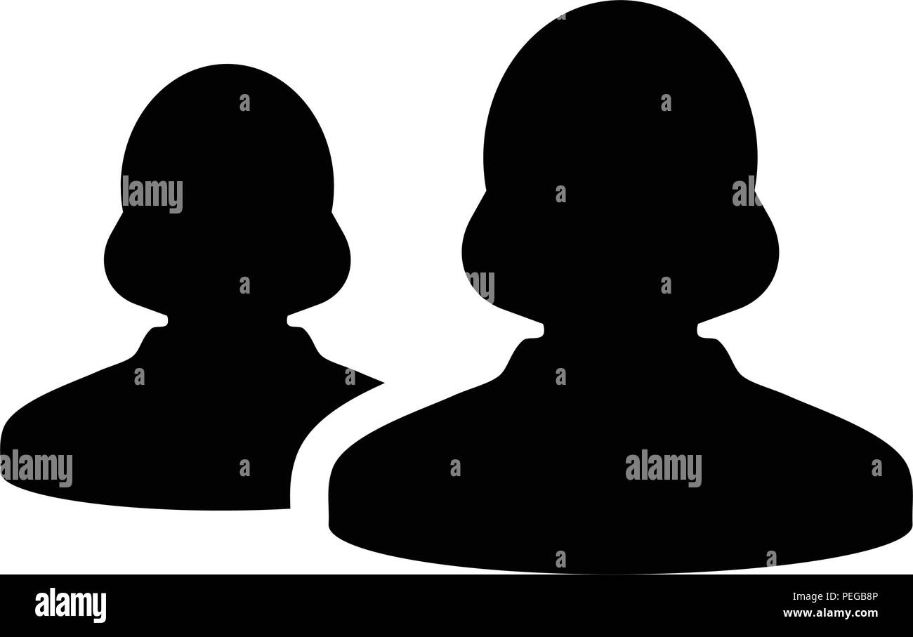 Hr icon vector female group of persons symbol avatar for business ...