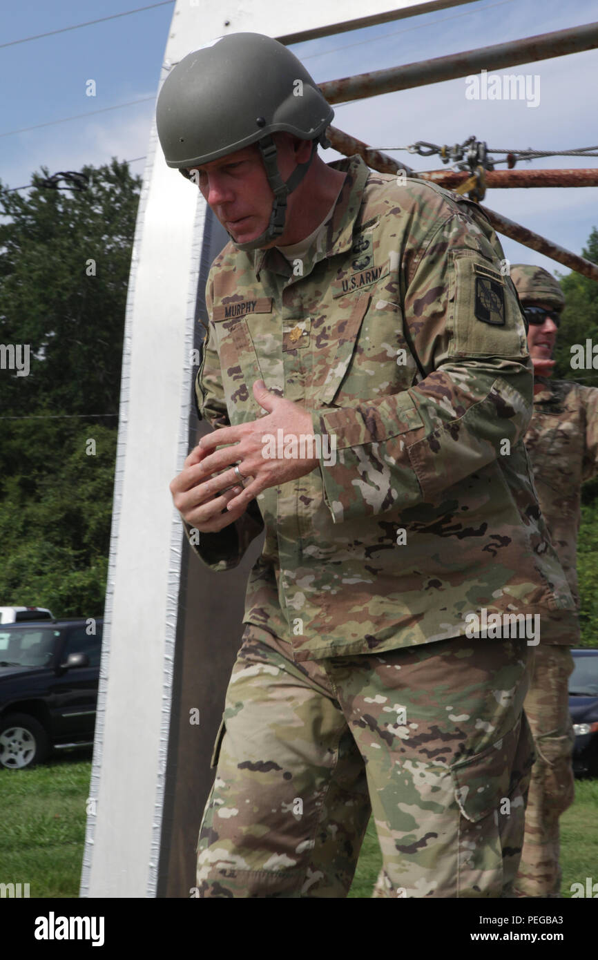 U.S. Army Maj. Christopher Murphy, Commander of the 982nd Combat Camera ...